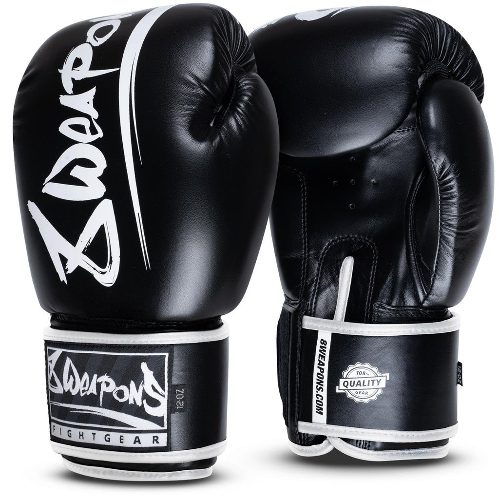 Gants De Boxe 8 Weapons Unlimited 2.0 - Noir/Blanc – Dragon Bleu
