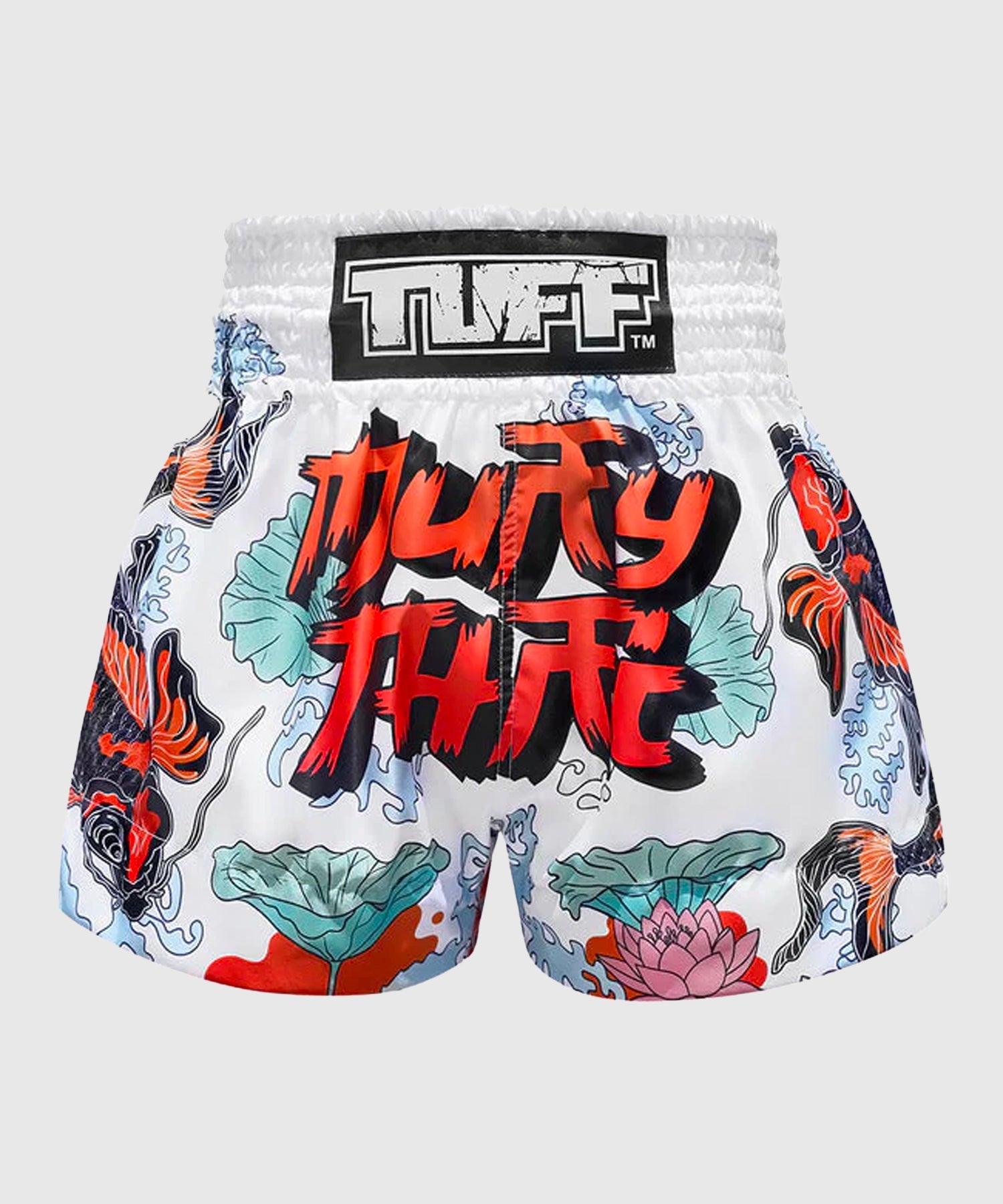Muay Thai Tuff Japanese Koi Fish Short - White – Dragon Bleu