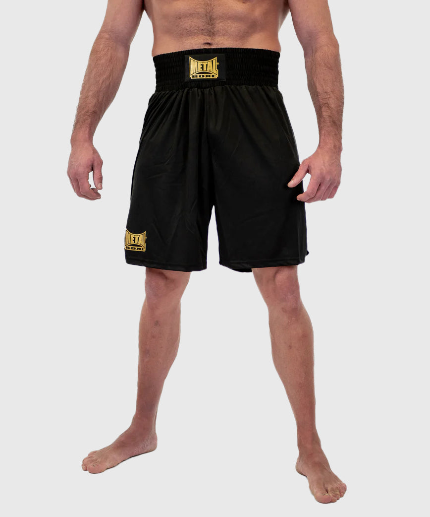 Short De Boxe Anglaise Metal Boxe Water - Noir/Or – Dragon Bleu