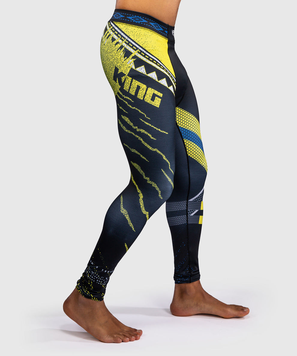 Pantalon de Compression King Venum x TEKKEN 8 - Noir/Jaune – Dragon Bleu