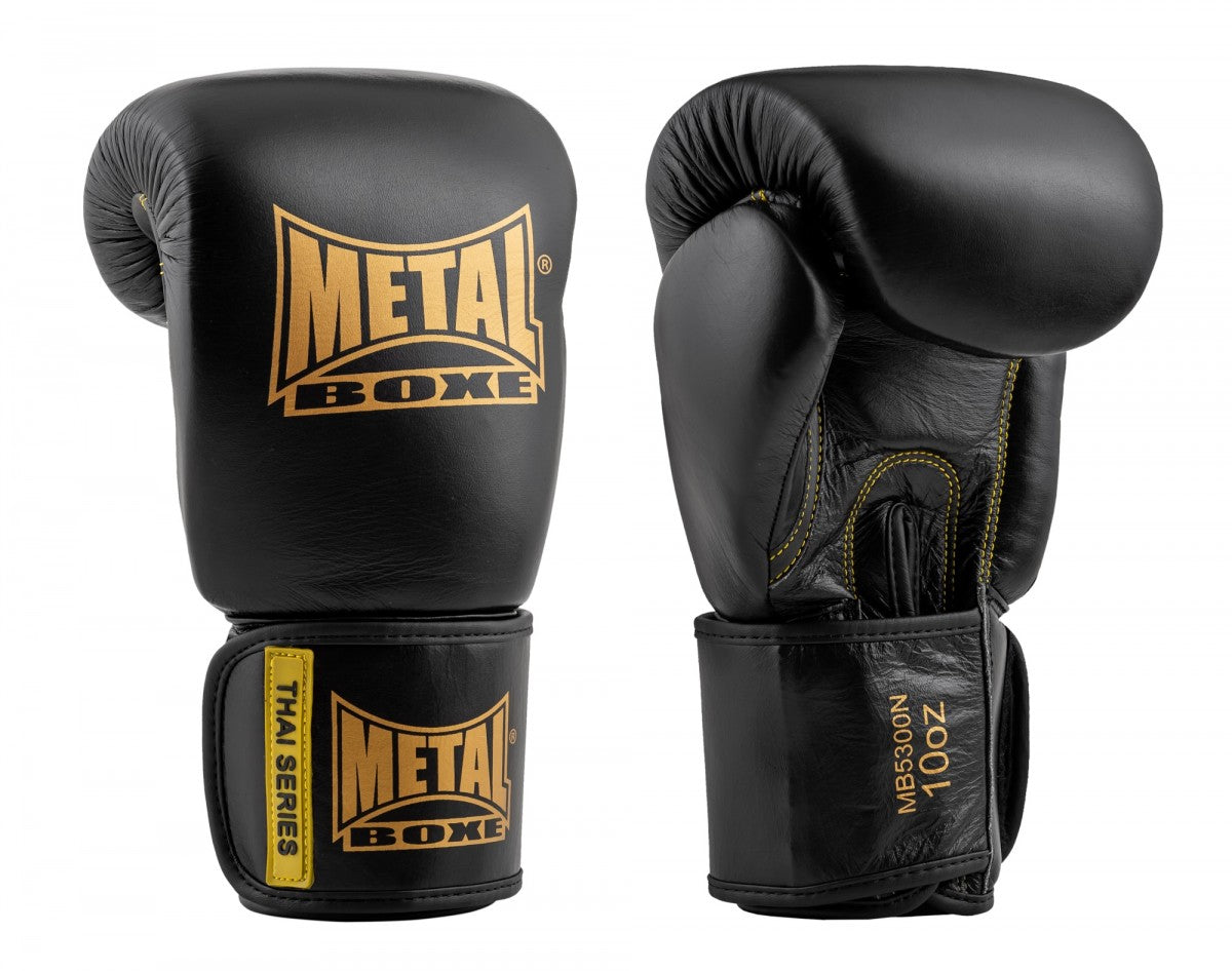 Gants de boxe Metal Boxe Cuir - Noir/ Doré – Dragon Bleu